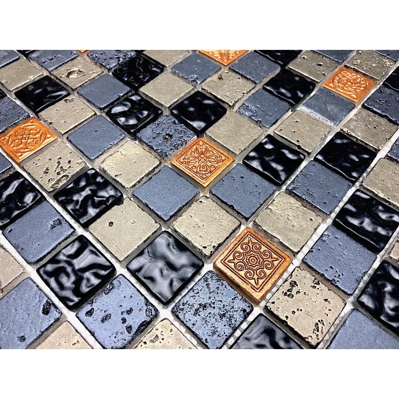 Mosaik bad und dusche mvp-met-noir