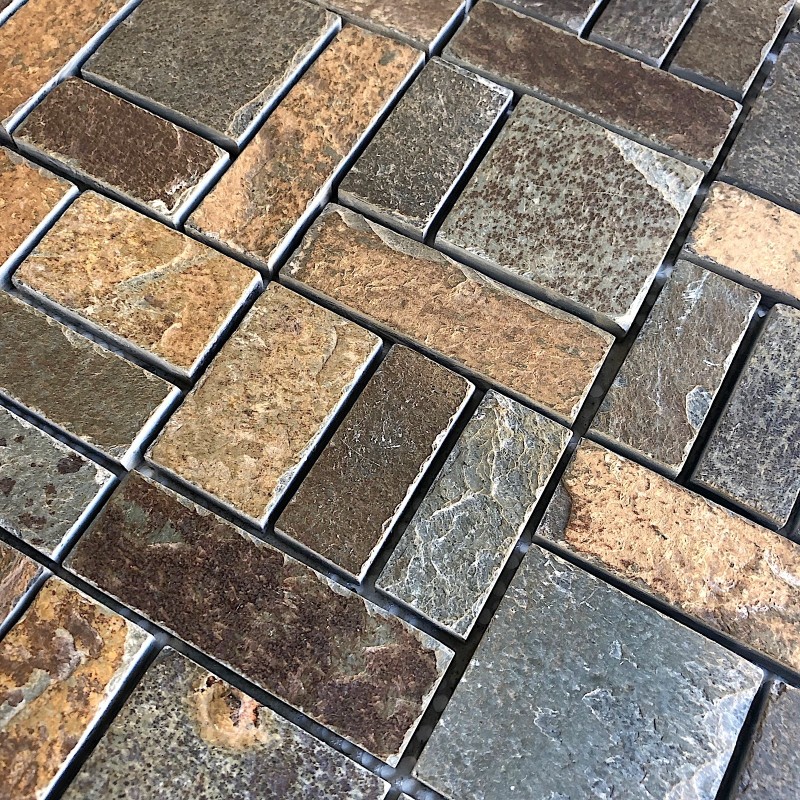 Natural stone slate mosaic tile syg-mp-kinoa