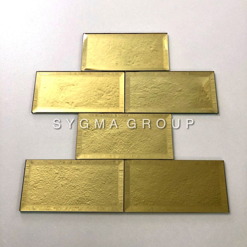 Subway mirror wall tile for kitchen and bathroom Scott Gold